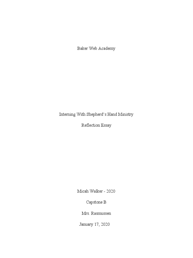 Reflection Paper | PDF | Chef | Foods