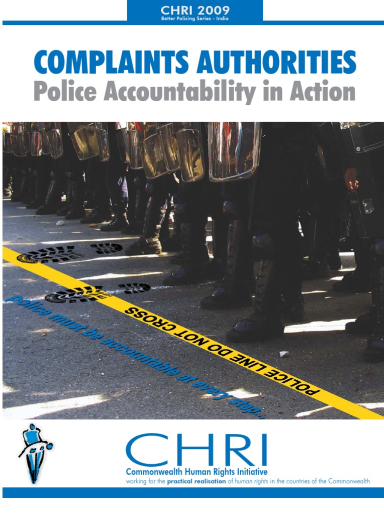 Complaints Authorities Police Accountability in Action | Police | Law ...