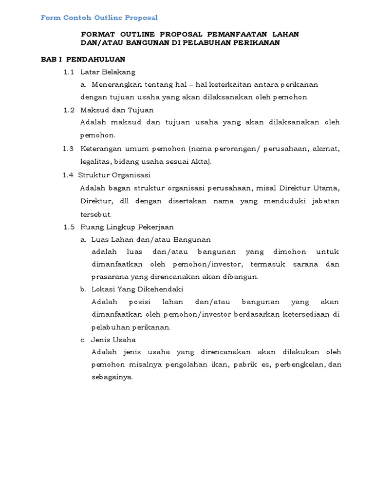 Contoh Outline PT | PDF