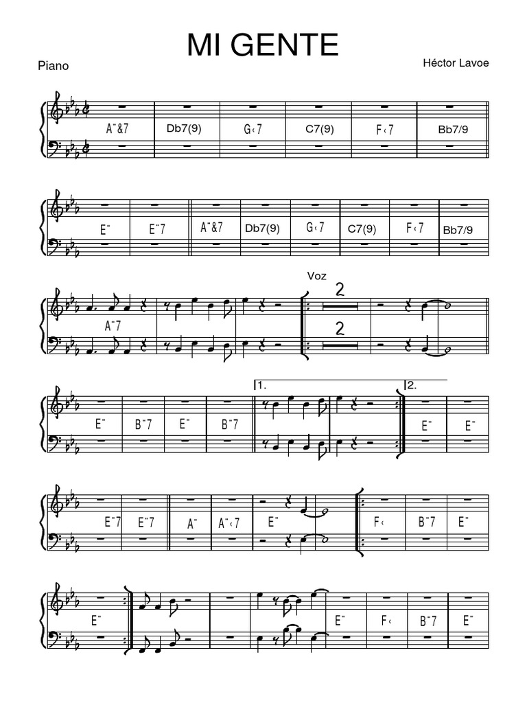 MI GENTE Piano PDF | PDF