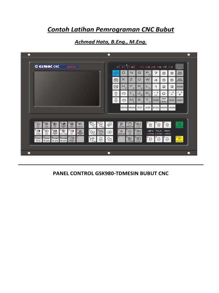 Contoh Program CNC Bubut GSK980 | PDF