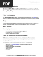Company Car Policy Sample | PDF | Driving | Employment