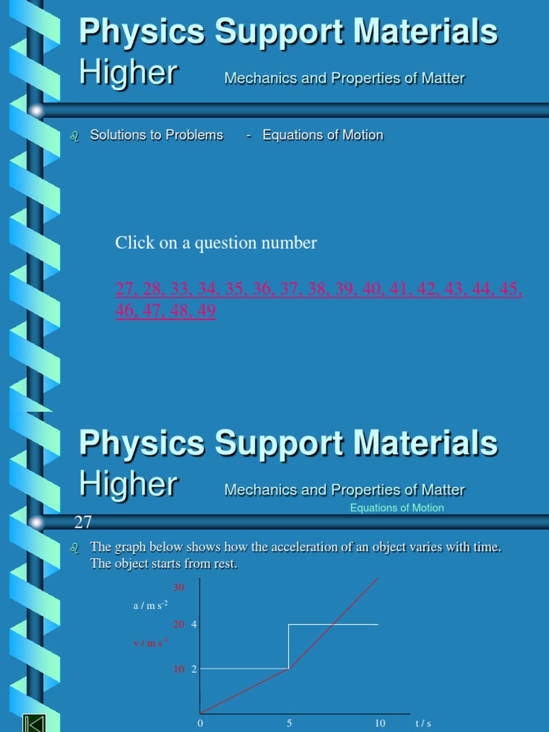 Physics Problems for Students | PDF | Projectiles | Acceleration