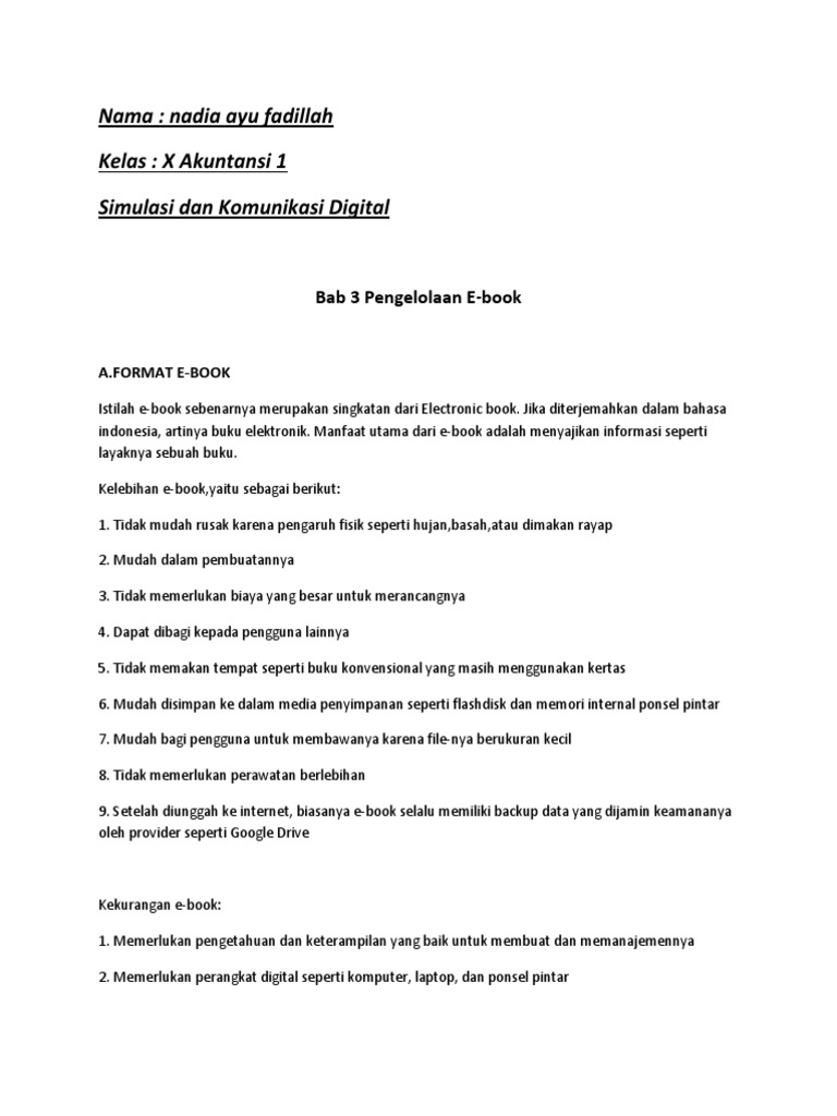 Nadia Ayu Fadillah X Ak1 - Smkbisa | PDF