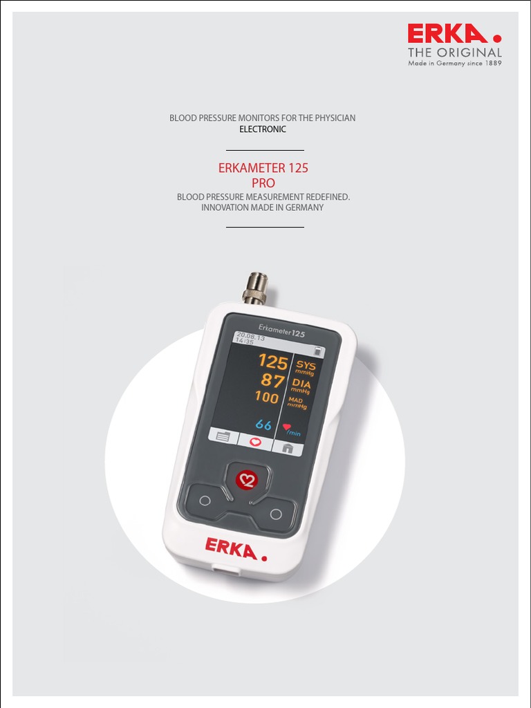 Erkameter 125 PRO Brochure | PDF | Hypertension | Blood Pressure