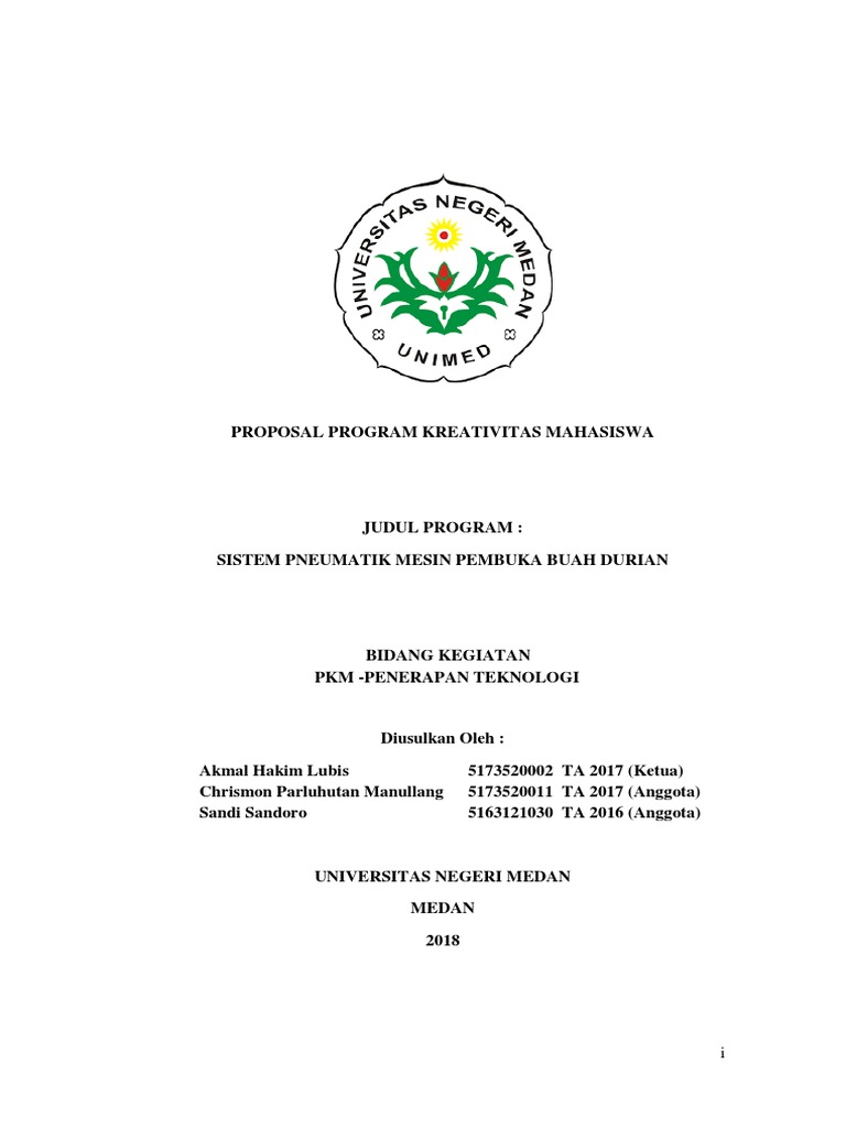 Proposal - Sistem Pneumatik Mesin Pembuka Buah Durian PDF | PDF