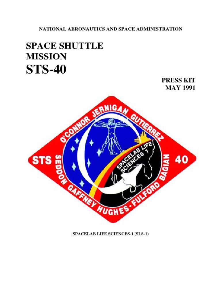 STS-40 Press Kit | PDF | Micro G Environment | Space Shuttle Columbia
