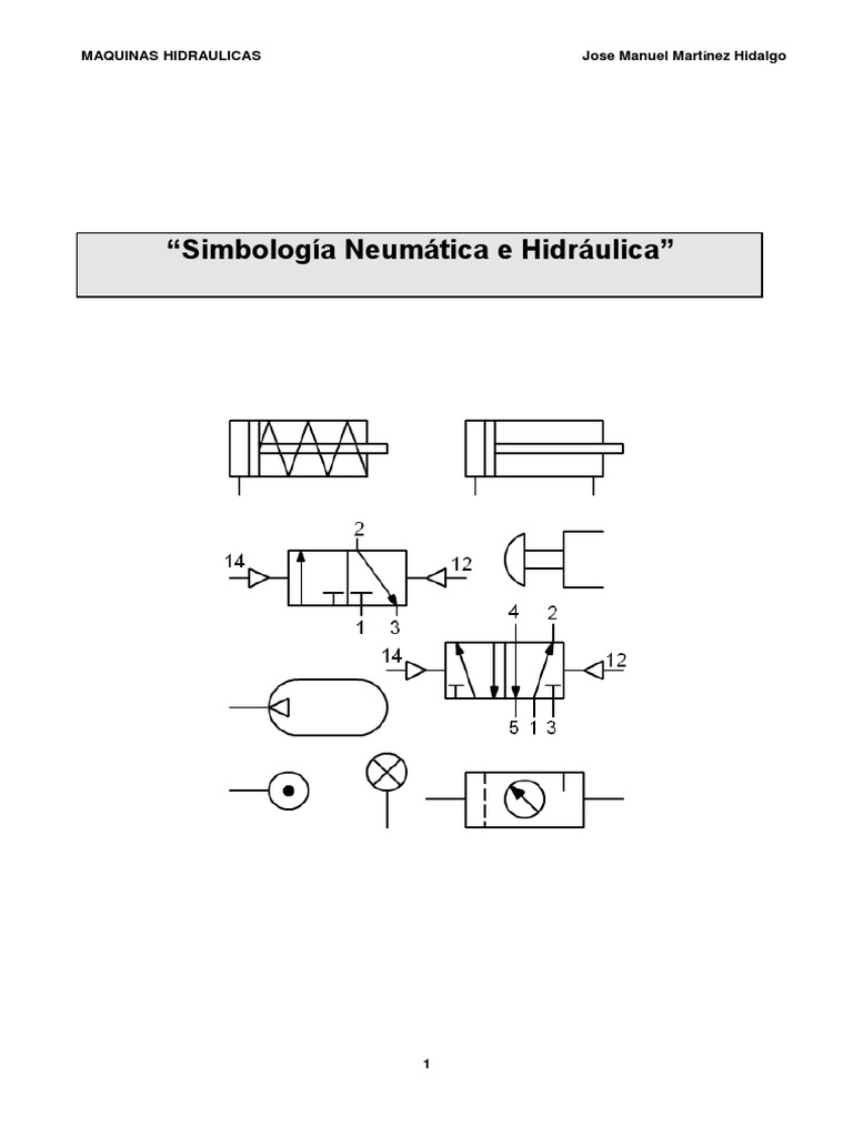 Simbologia Neumatica e Hidraulica Umq | PDF | Neumática | Bomba