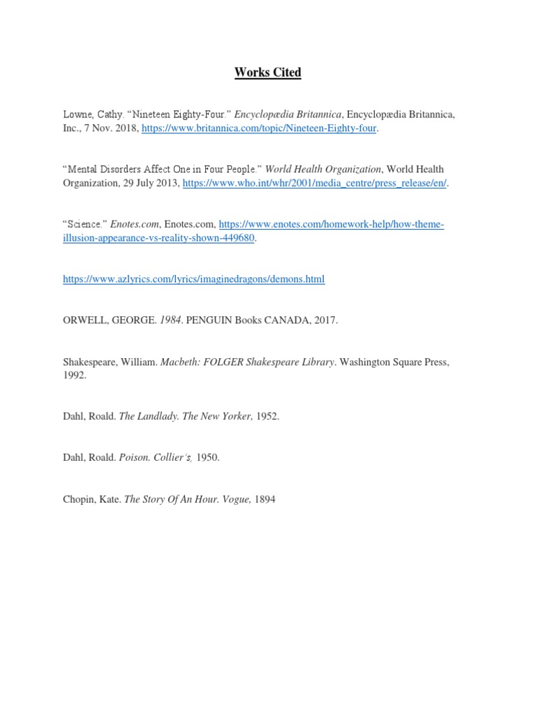 Works Cited | PDF