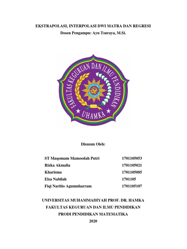 KEL 5 Ekstrapolasi, Interpolasi Dwi Matra DAN Regresi | PDF