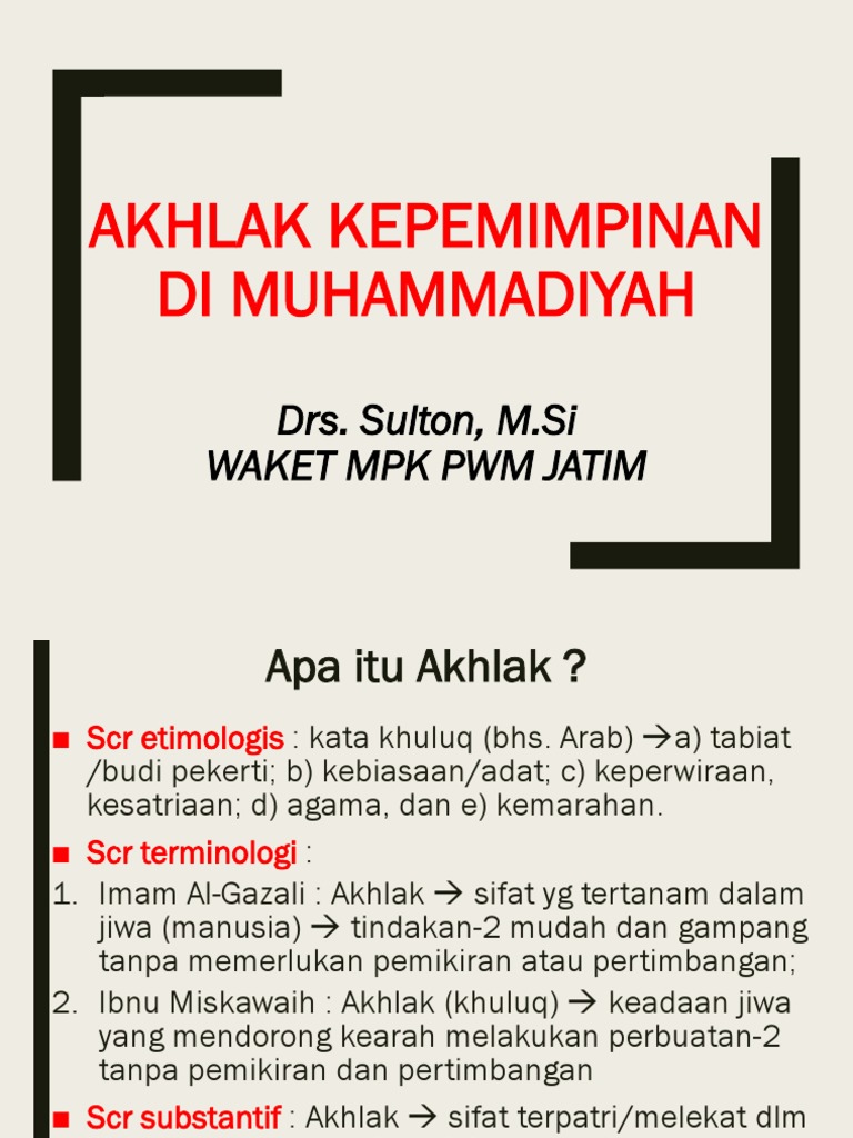 Materi MPK-Akhlak Pemimpin | PDF