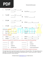 Grade 3 Measuring Mass Worksheet | PDF
