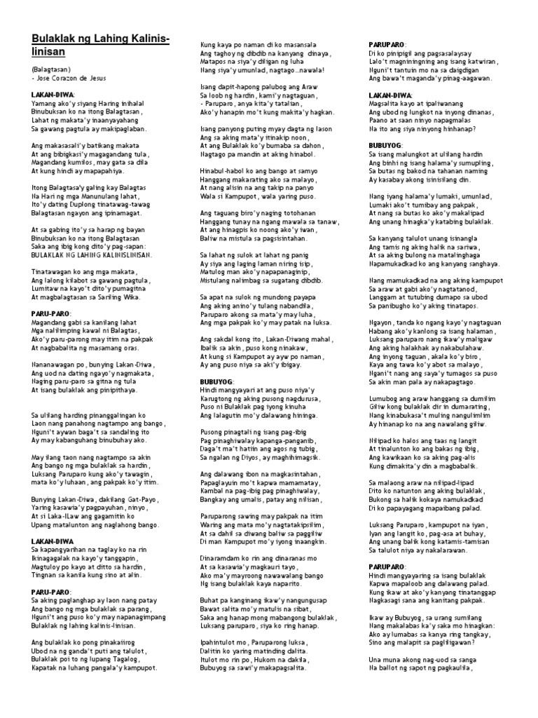 Bulaklak NG Lahing Kalinis | PDF