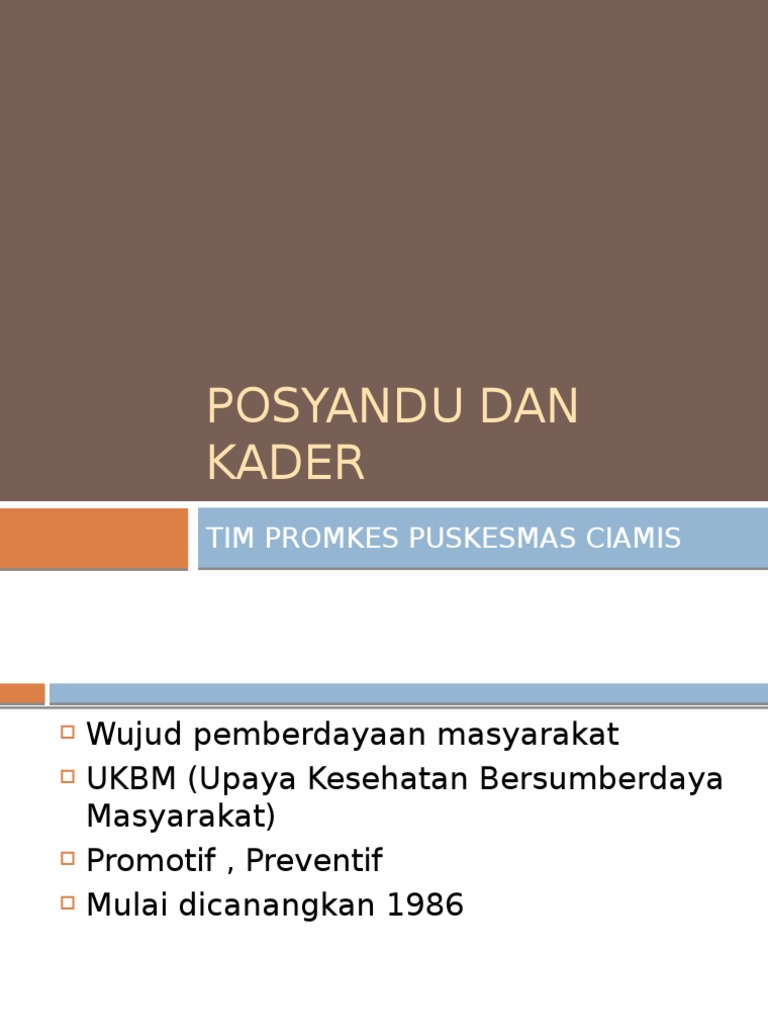POSYANDU PPT 2019 | PDF