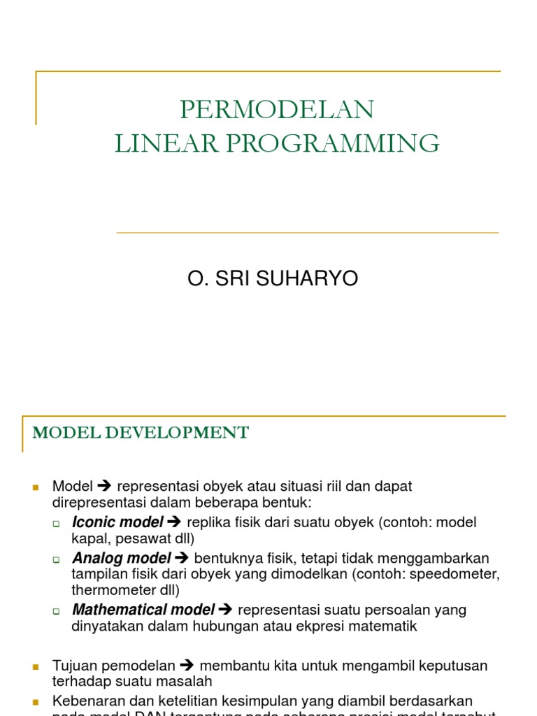 1 or Linear Programming | PDF