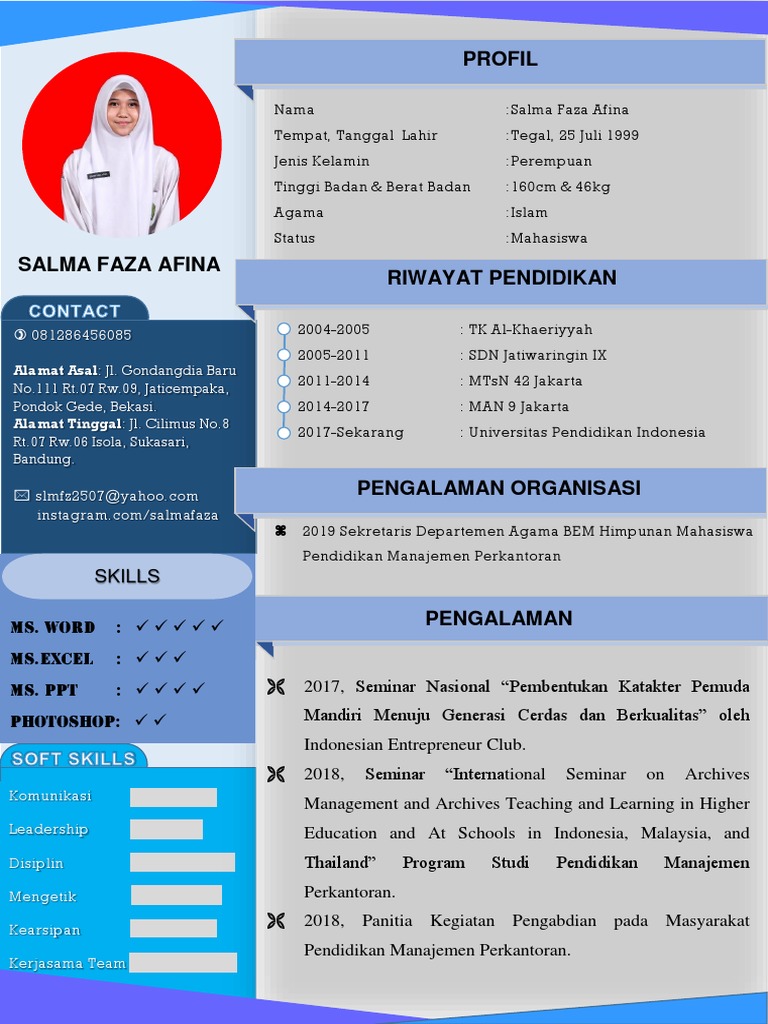 CV Salma Faza Afina | PDF