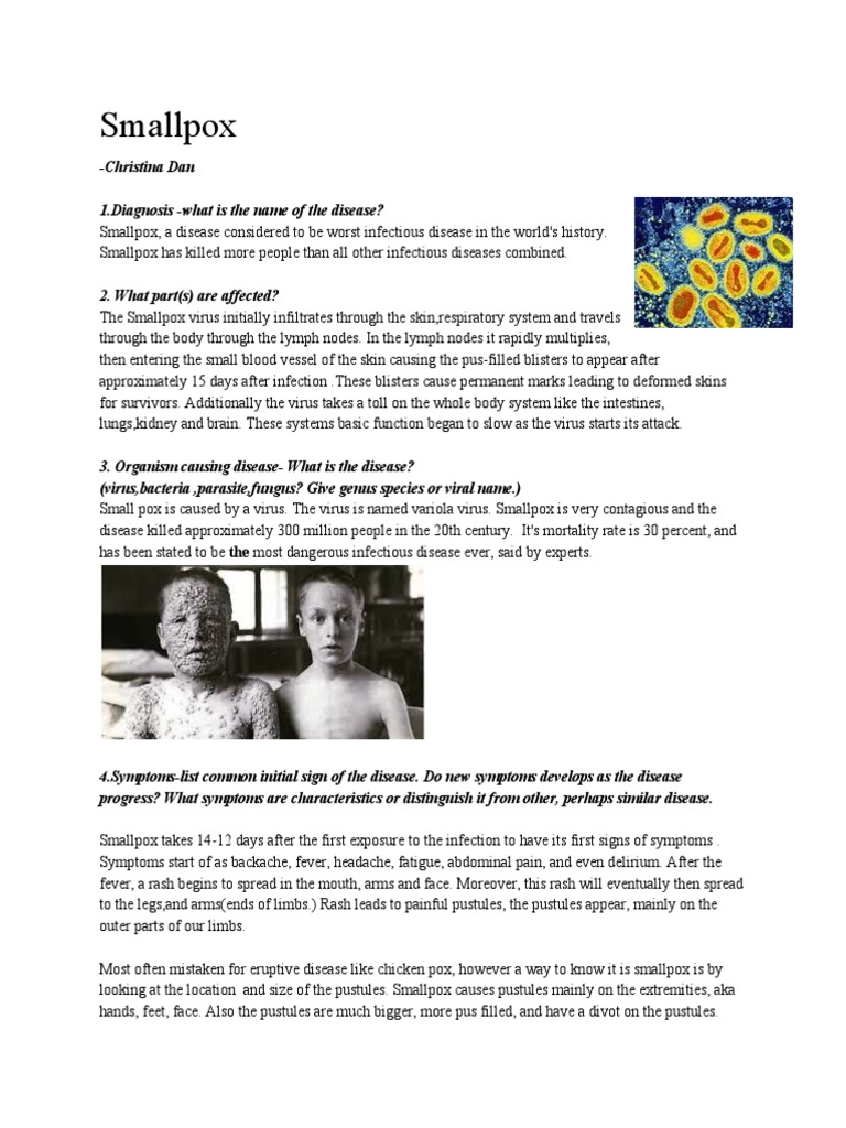 Bio Project-Small Pox | PDF | Smallpox | Vaccination