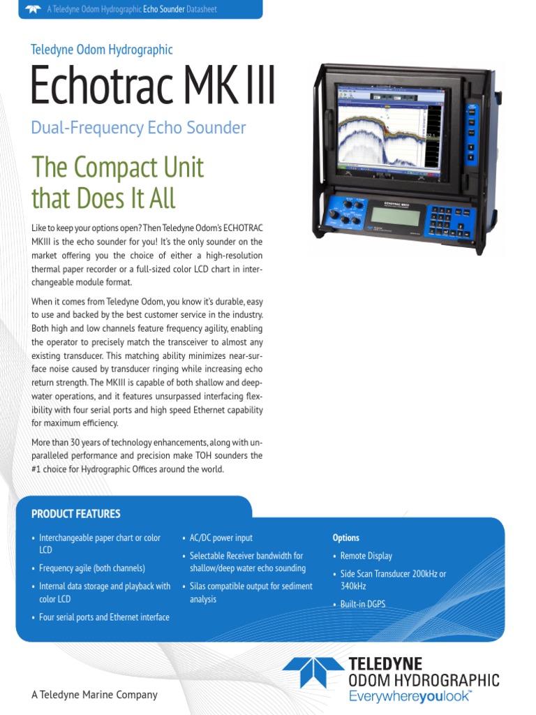Echotrac MKIII Product Leaflet | PDF | Equipment | Electrical Engineering