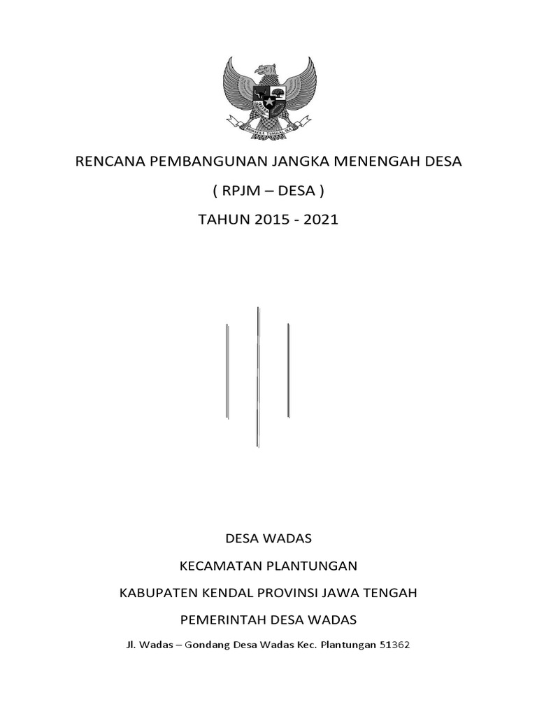 RPJM Desa Wadas 2015-2021 | PDF