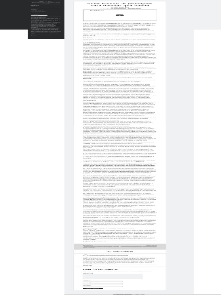 Elliot Eisner - 15 Principios para Diseñar Una Buena Escuela - Filosofitis | PDF | Maestros ...