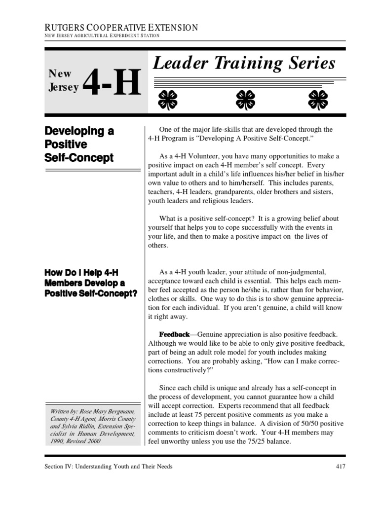 developing a positive self-concept | Self Concept | Self