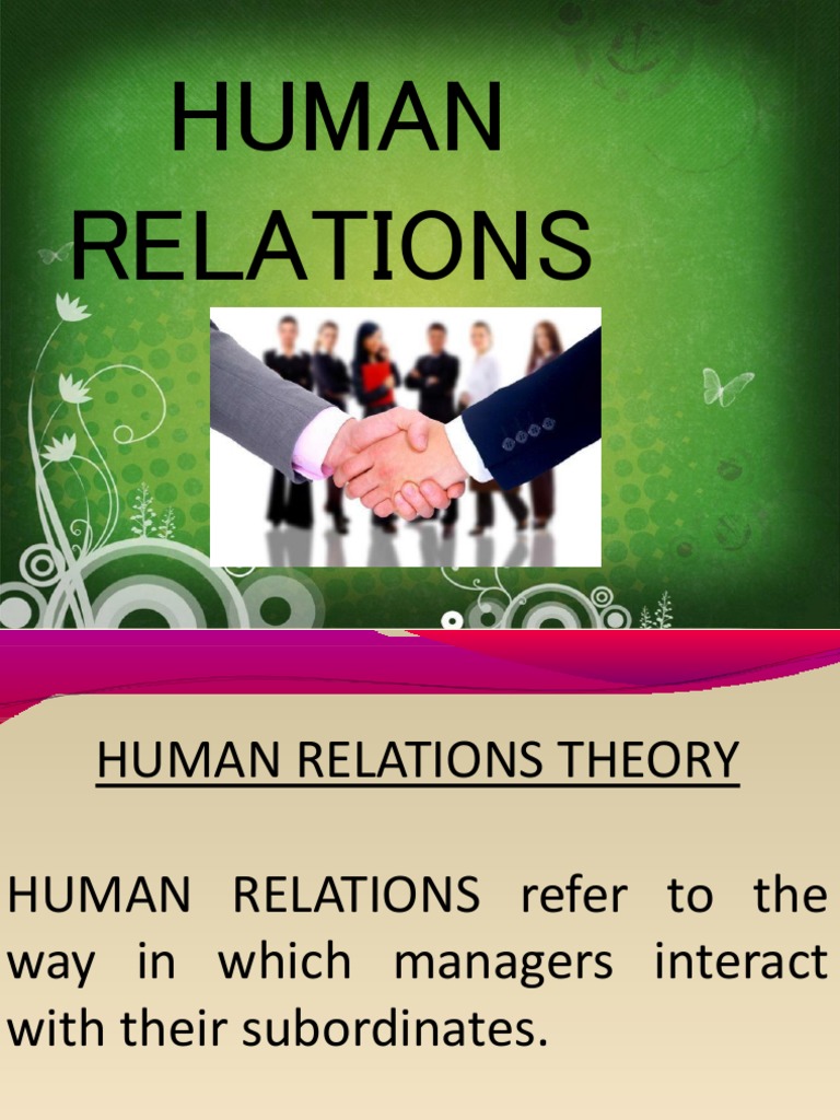 Human Relations in The Org | PDF | Interpersonal Relationships | Teachers