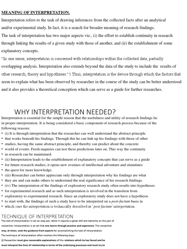 Module 5 INTERPRETATION & REPORT WRITING | PDF | Justification | Statistics