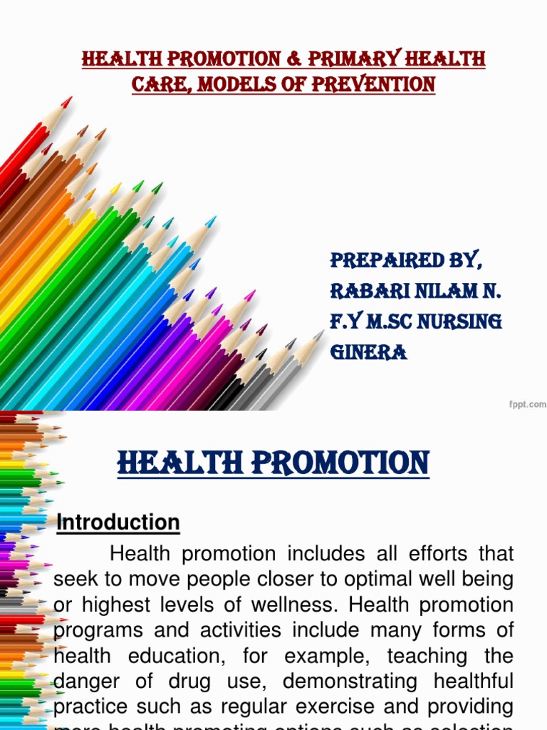 Health Promotion, Prevention Model | PDF | Health Promotion | Health Care