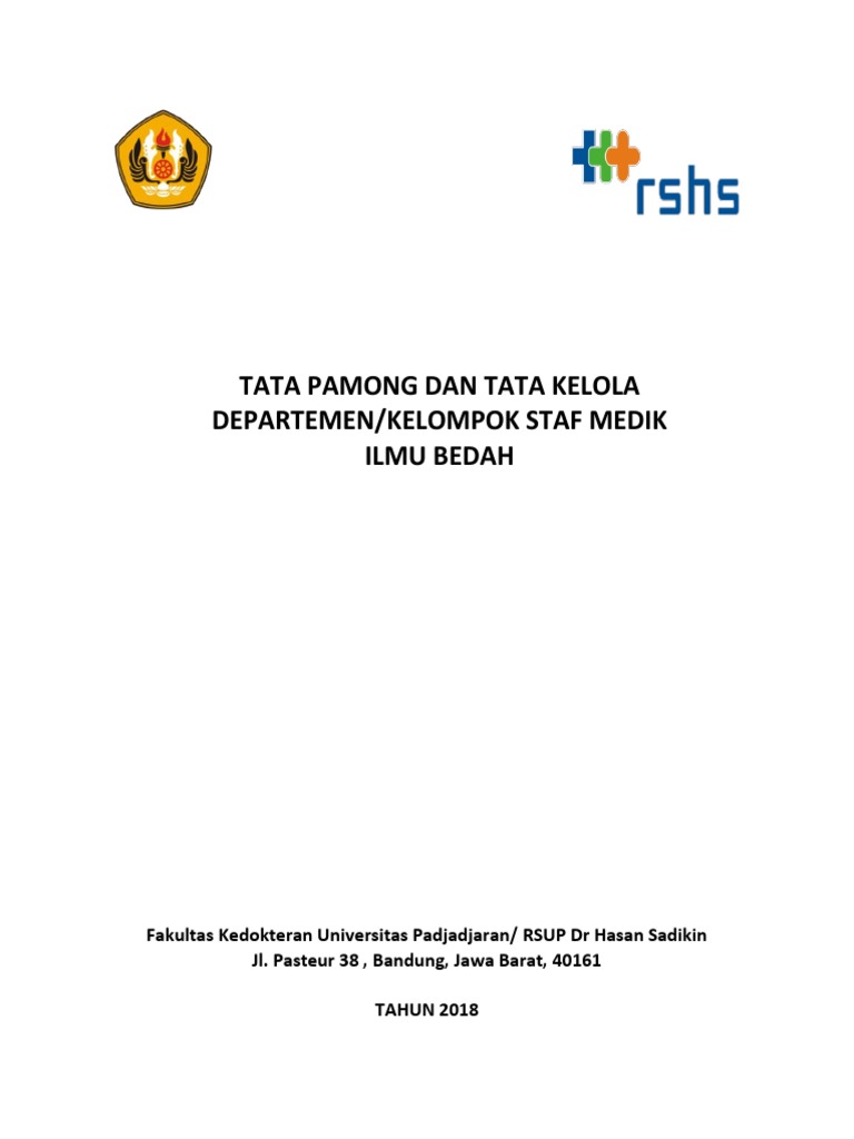 Tata Kelola Departemen KSM I Bedah FKUP RSHs | PDF