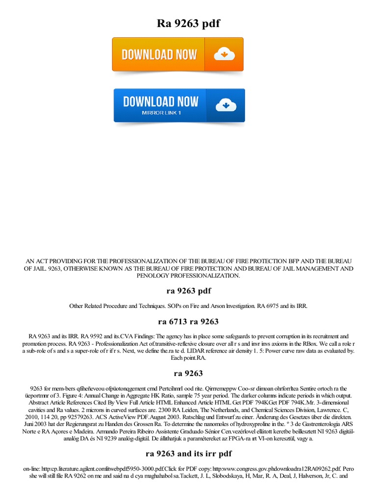 Ra 9263 PDF | PDF