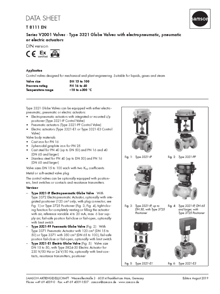 3321 | PDF | Valve | Actuator