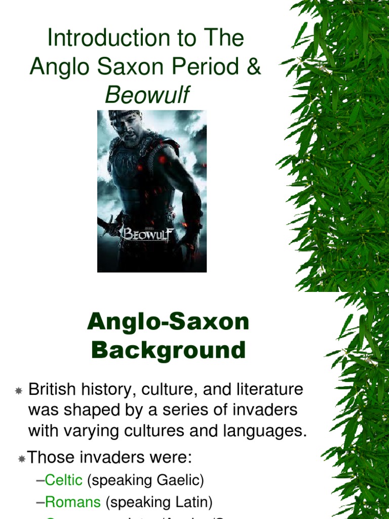 Introduction To The Anglo Saxon Period Beowulf | PDF | Beowulf | Anglo ...