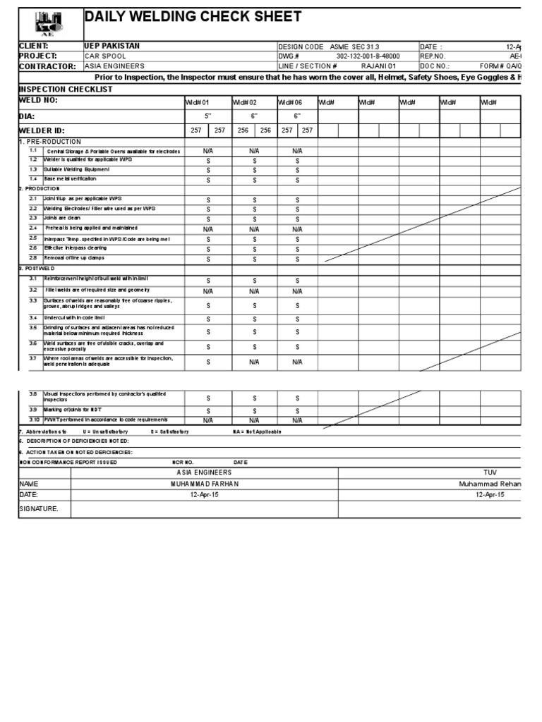 Welding Report | PDF | Welding | Construction