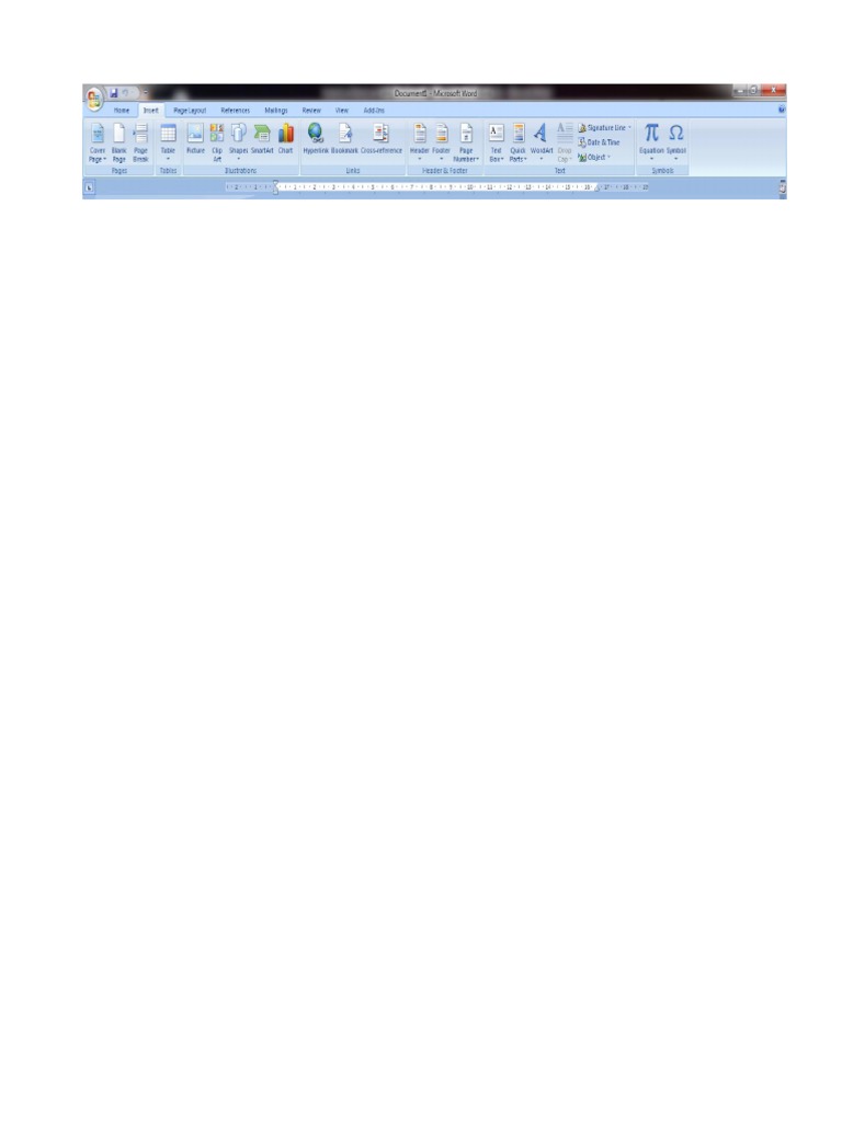 Menu Bar Ms Word 2007 | PDF