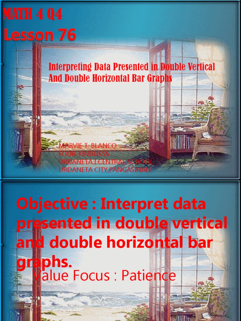 Lesson 76 Interpreting Data Presented in Double Vertical and Double ...