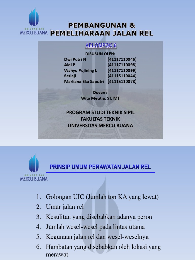 Jalan Rel - Kelompok 6 | PDF | Griya & Taman