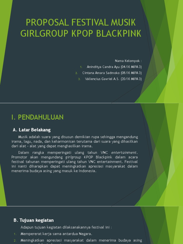 Proposal Festival Musik Girlgroup Kpop | PDF