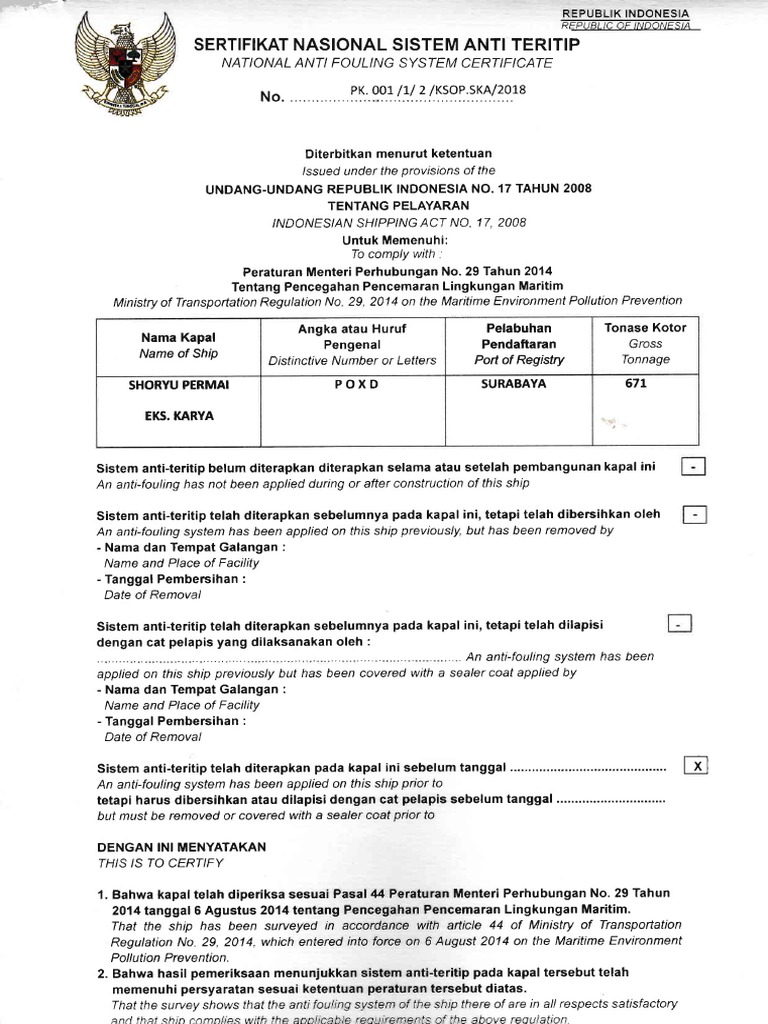 SISTEM ANTI-TERITIP KAPAL | PDF