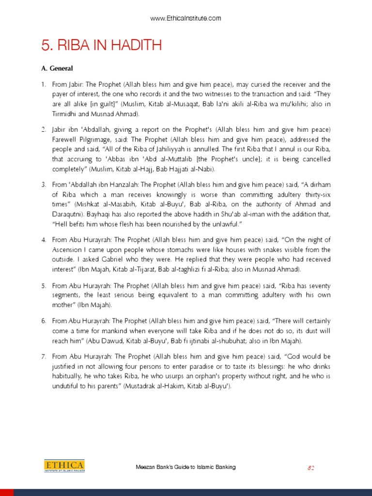 Riba in Hadith | PDF | Muhammad | Hadith