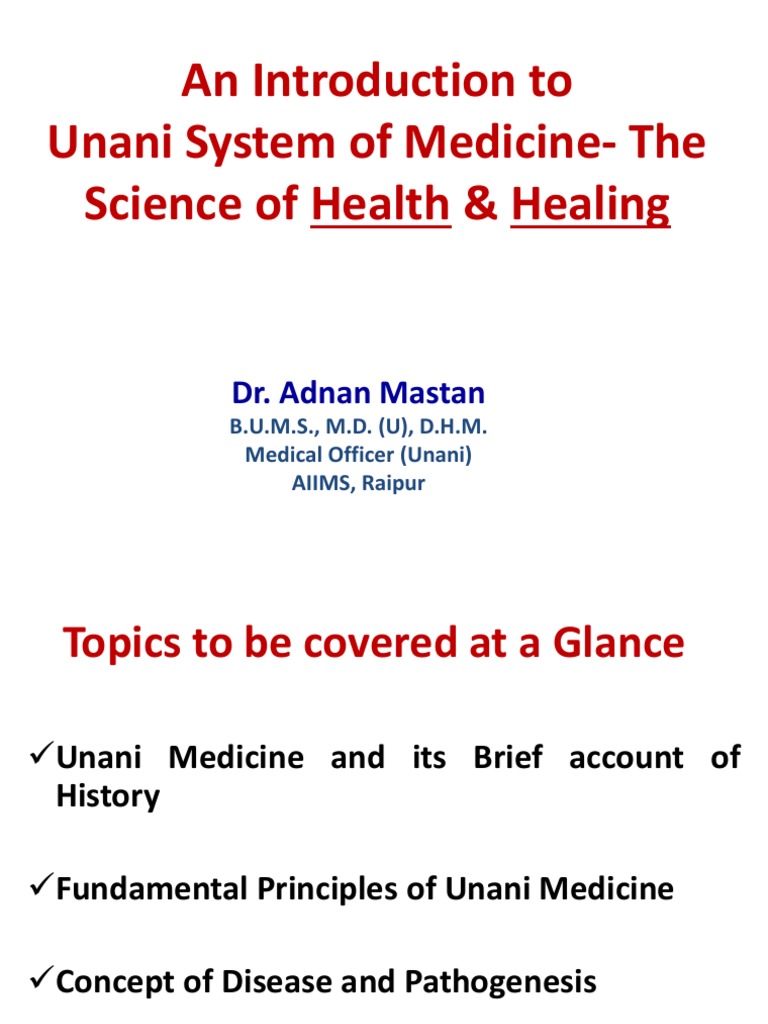 Introduction to Unani Medicine Principles | PDF | Medicine | Clinical ...
