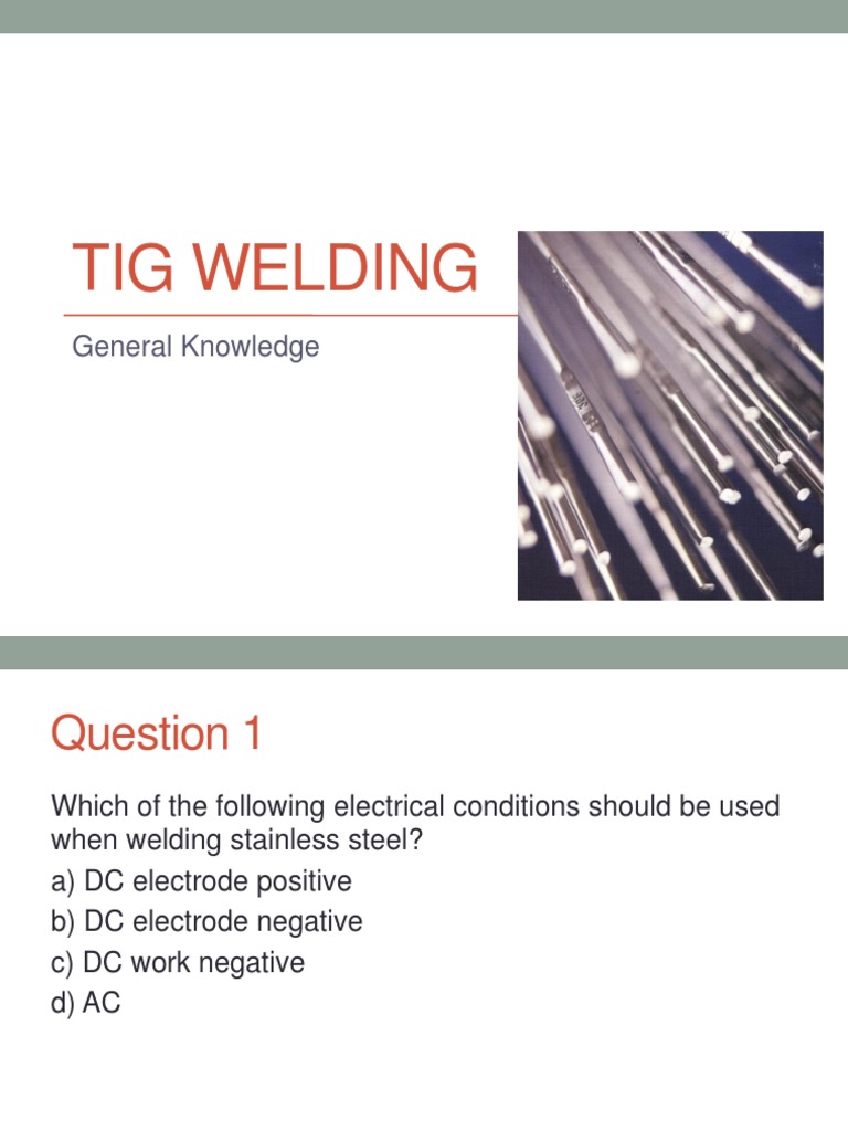TIG Welding Knowledge and Procedures | PDF | Technology & Engineering