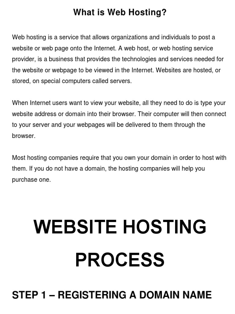 Web Hosting PDF | PDF | Domain Name System | Domain Name