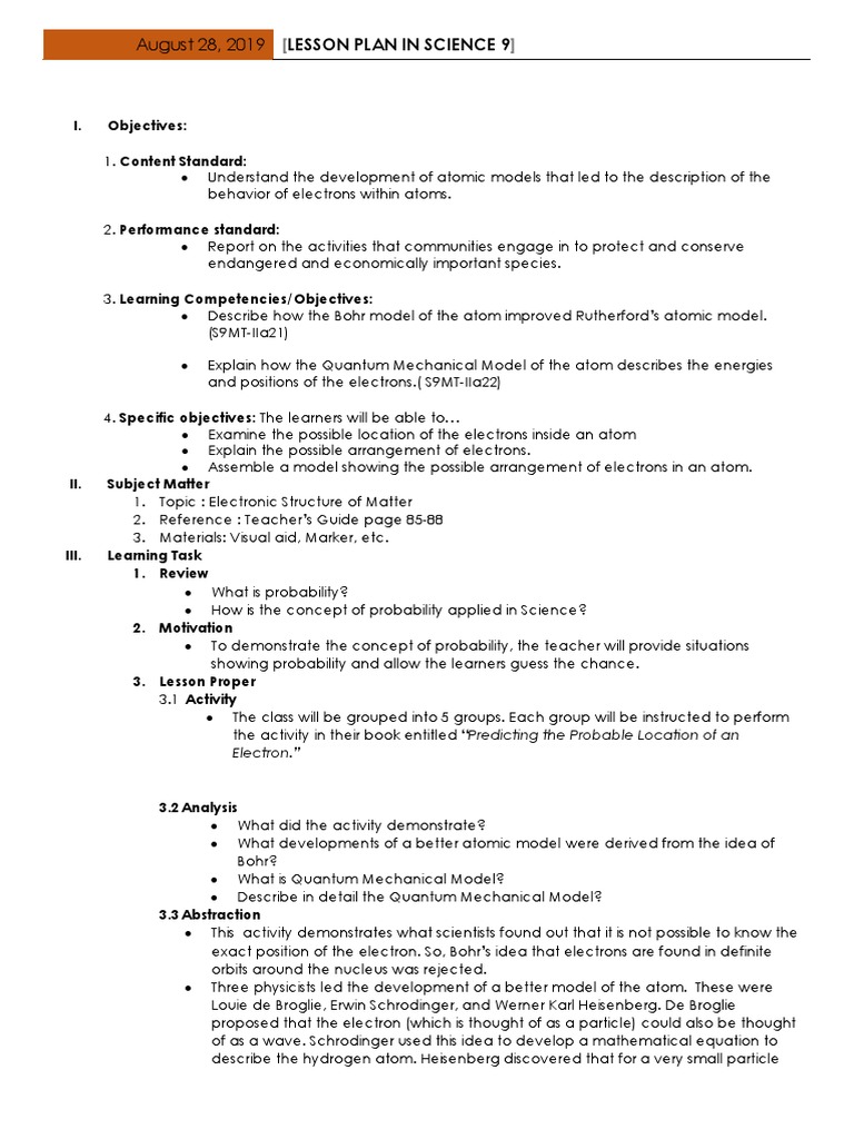 Grade 9 2 | PDF | Electron | Energy Level