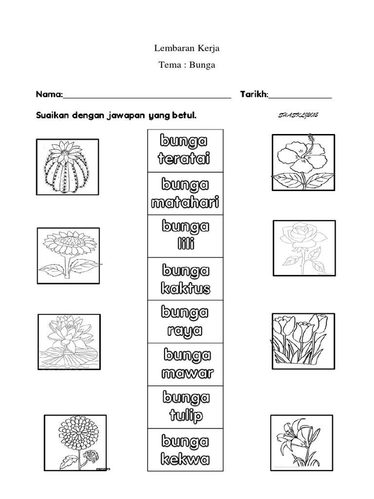 Lembaran Kerja Bunga1 | PDF