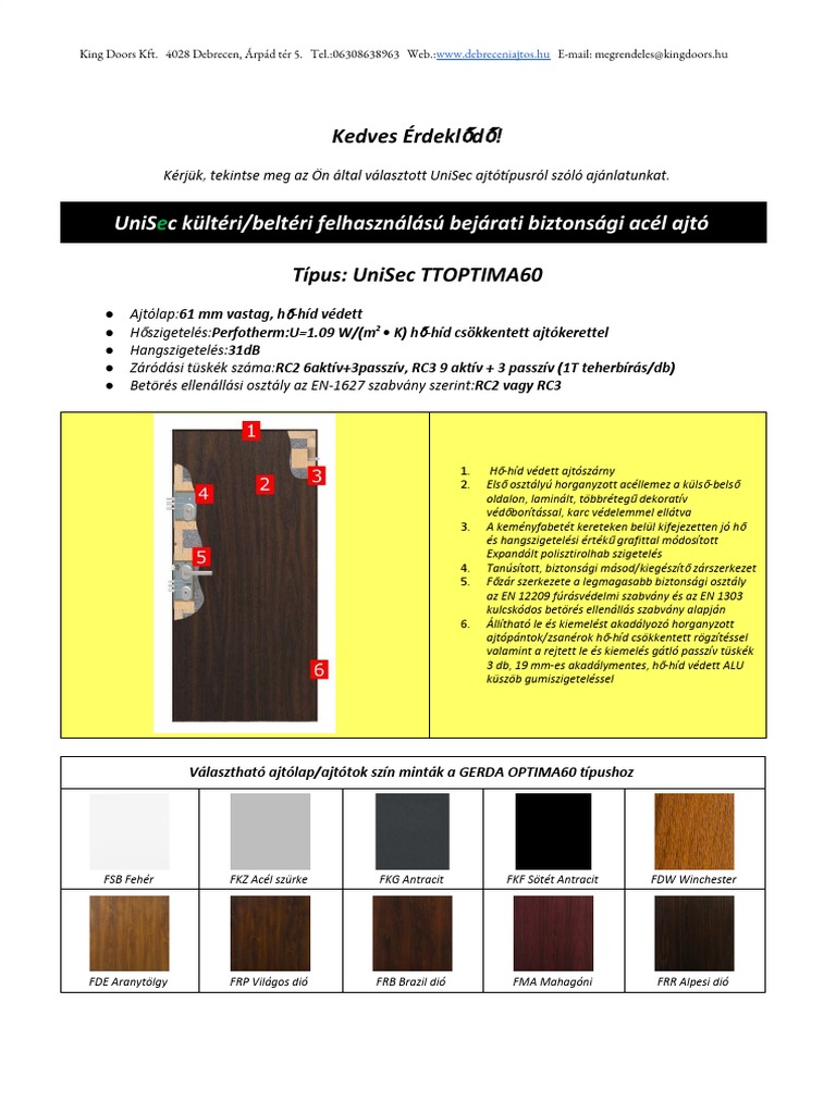 UniSec TT Optima | PDF