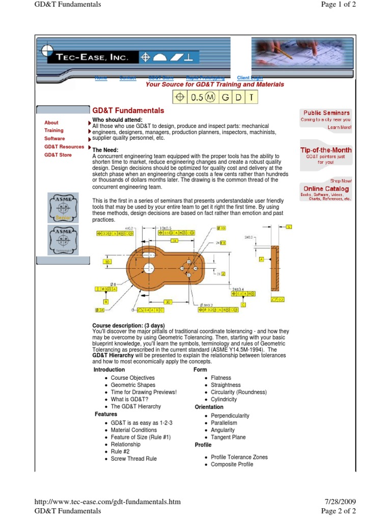 GD&T Fundamentals: Your Source For GD&T Training and Materials | PDF ...