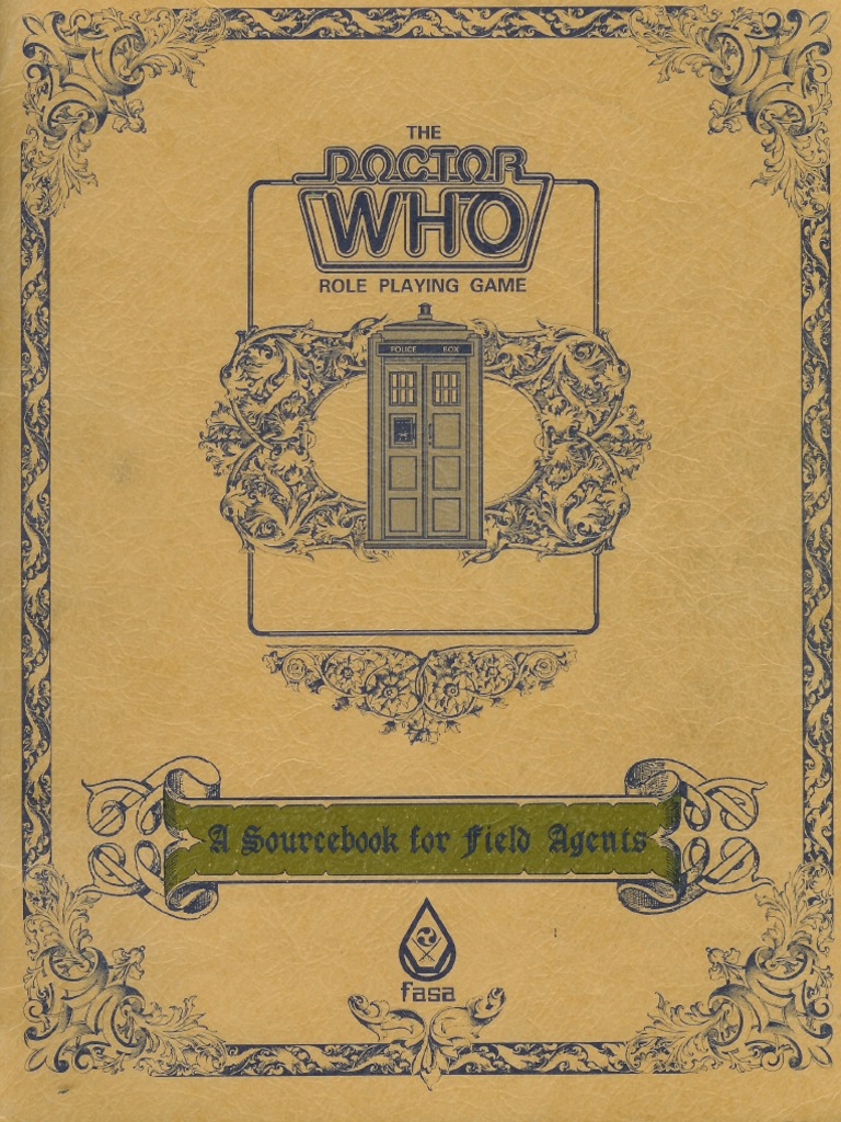 FASA 9001 Doctor Who RPG-Sourcebook For Field Agents (Laterprint ...