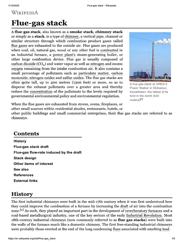 Flue-Gas Stack | PDF