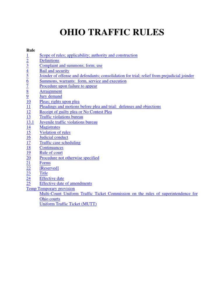 Traffic Rules | PDF | Nolo Contendere | Plea