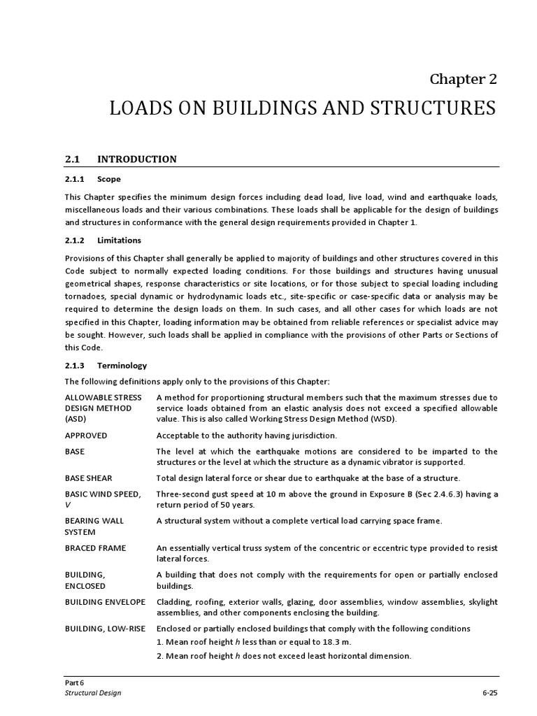 BNBC - 2017 Part6 - Chap 2 PDF | PDF | Structural Load | Strength Of ...